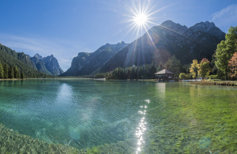 Seen in den Dolomiten - Bergseen und Badeseen